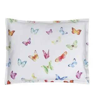 DEA ITALIAN LINENS Dea Palm Beach Farfalle Butterfly Sateen Standard Sham - Multicolor