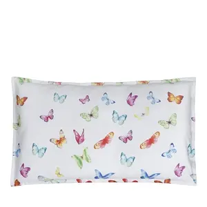DEA LUXURY LINENS Dea Palm Beach Farfalle Butterfly Sateen King Sham - Multicolor