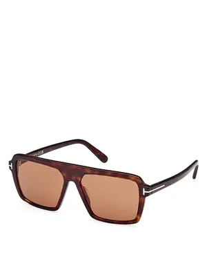 TOM FORD Pilot Sunglasses 56mm - Havana/brown
