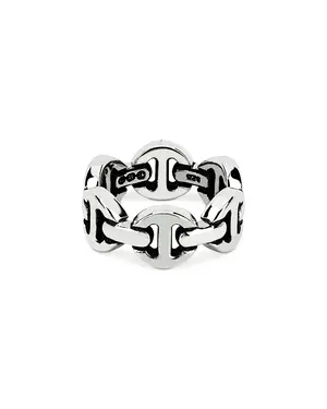 Hoorsenbuhs Sterling Brute Classic Tri Link Ring - Silver