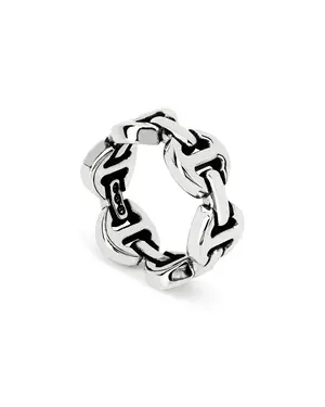 Hoorsenbuhs Sterling Brute Classic Tri Link Ring - Silver