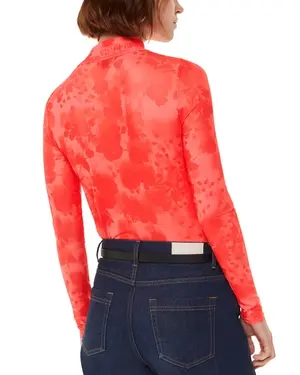 Whistles Blurred Blooms Mesh Top