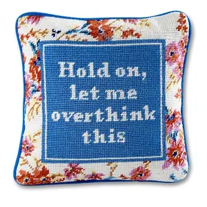 FURBISH Overthink Needlepoint Pillow, 11 X 11 - Multi