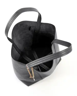 Chloé Medium Spin Leather Tote - Black Leather