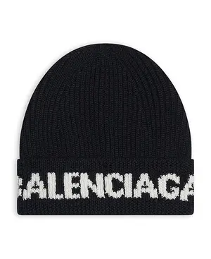 Balenciaga Logo Beanie - Black