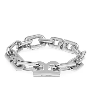 Balenciaga B Chain Thin Bracelet - Silver