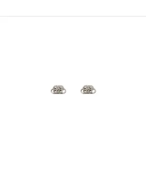 Balenciaga Bb Xs Stud Earrings - Silver