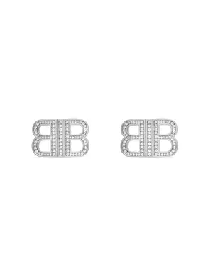 Balenciaga Bb 2.0 Xs Earrings - Silver
