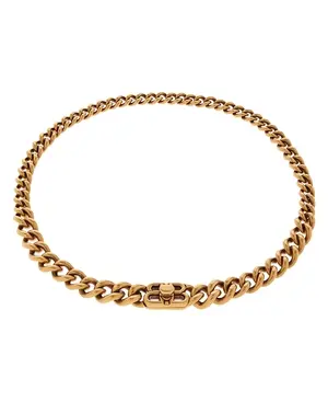Balenciaga Monaco Chain Necklace - Antique Gold