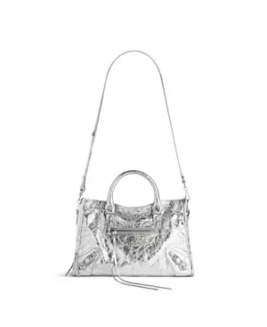 Balenciaga Le City Metallized Handbag - Silver