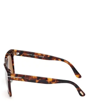 TOM FORD Polarized Square Sunglasses, 55mm