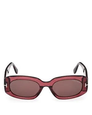 TOM FORD Oval Sunglasses - Red/brown