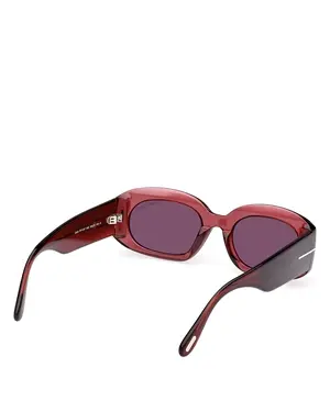 TOM FORD Oval Sunglasses - Red/brown