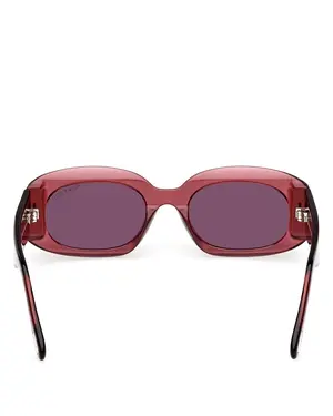TOM FORD Oval Sunglasses - Red/brown