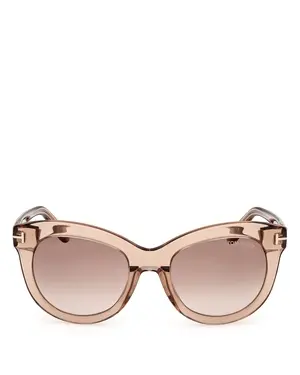 TOM FORD Butterfly Sunglasses, 53mm - Brown/brown
