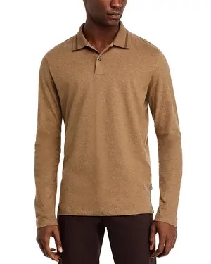 BOSS Pittman Regular Fit Long Sleeve Polo - Open Green