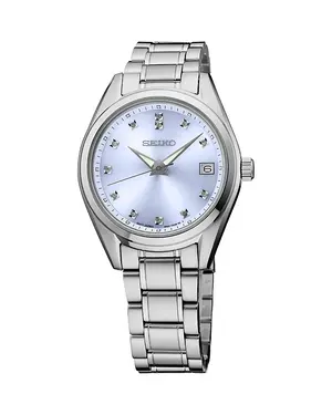 SEIKO Diamonds Watch 32mm - Blue/silver