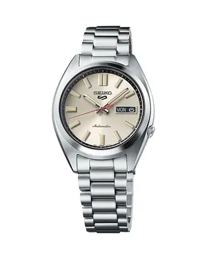 SEIKO 5 Sports 37mm Watch - White/silver