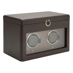 Wolf Earth Double Watch Winder - Coffee