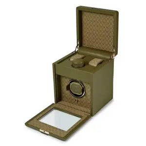 Wolf Earth Single Watch Winder - Olive