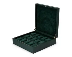Wolf British Racing 15 Piece Watch Box - Green