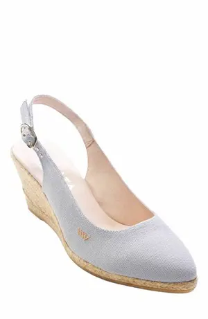 VISCATA Palomera Canvas Espadrille Wedges - Ash Grey