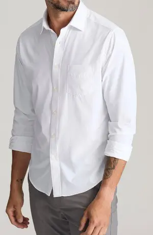 UNTUCKIT Gironde Performance Stretch Button-up Shirt - White