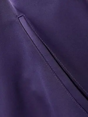 LESET Barb Satin Wide-leg Pants - Blue