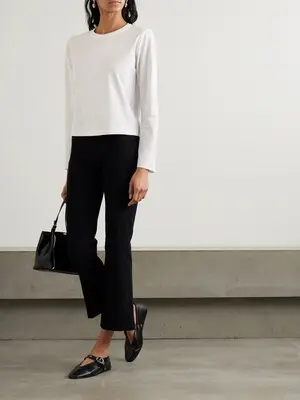LESET Margo Cotton-jersey T-shirt - White