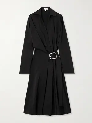 Loewe Wrap-effect Belted Midi Shirt Dress