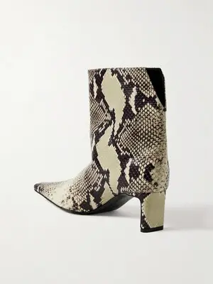 Khaite Ona Snake-effect Ankle Boots