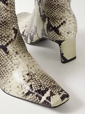 Khaite Ona Snake-effect Ankle Boots