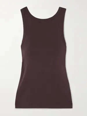 ST. AGNI Ribbed Organic Cotton-jersey Tank