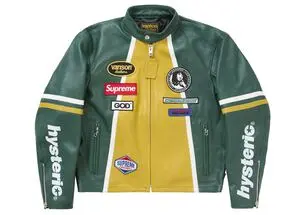 Supreme Hysteric Glamour Vanson Leather Jacket - Green