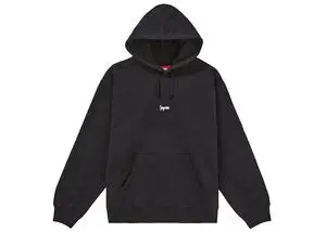 Supreme Micro Logo Hooded Sweatshirt - Black