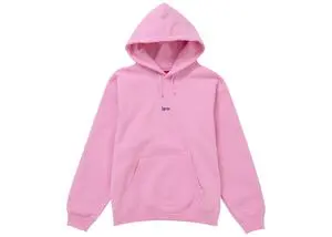 Supreme Micro Logo Hooded Sweatshirt - Pink