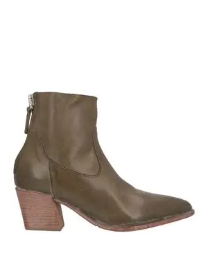 Moma Leather Military Ankle Boots