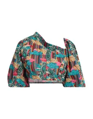 CONNOR & BLAKE Woven Crop Top - Fuchsia
