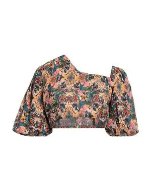 CONNOR & BLAKE Woven Crop Top - Green