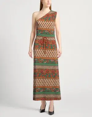 SIYU Floral-print One-shoulder Maxi Dress