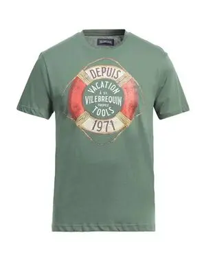 Vilebrequin Man T-shirt Marigold Size S Cotton Sage Green
