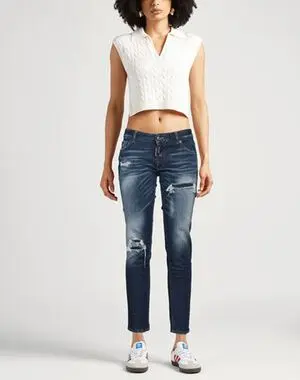 Dsquared2 Tapered Jeans With Distressed Detail - Blue