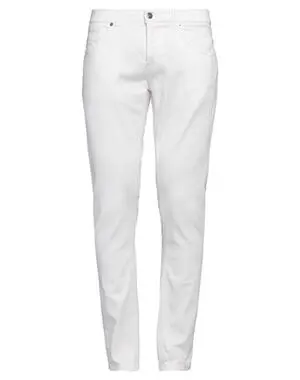DONDUP Stretch Gabardine Straight Leg Pants - White