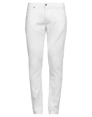 DONDUP Stretch Gabardine Straight Leg Pants - White