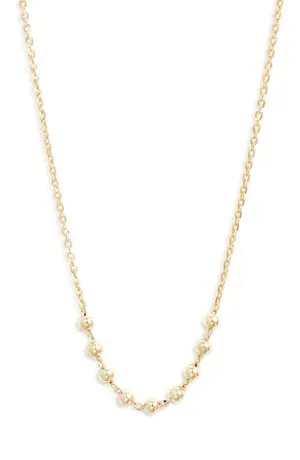 Argento Vivo Beaded Chain Necklace - Gold