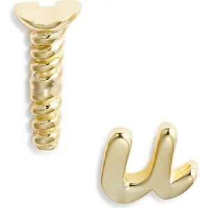Argento Vivo Screw U Stud Earrings