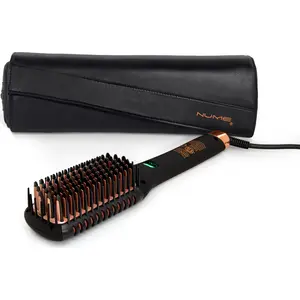 NUME Straightening Heat Brush | Ionic Smoothing Brush - Black