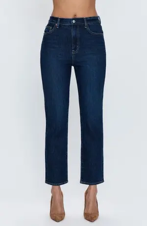 PISTOLA Bri High-waist Straight Leg Ankle Jeans