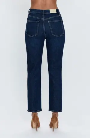 PISTOLA Bri High-waist Straight Leg Ankle Jeans