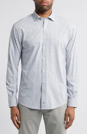 Johnnie-o Westwood Plaid Button-up Shirt - Light Gray